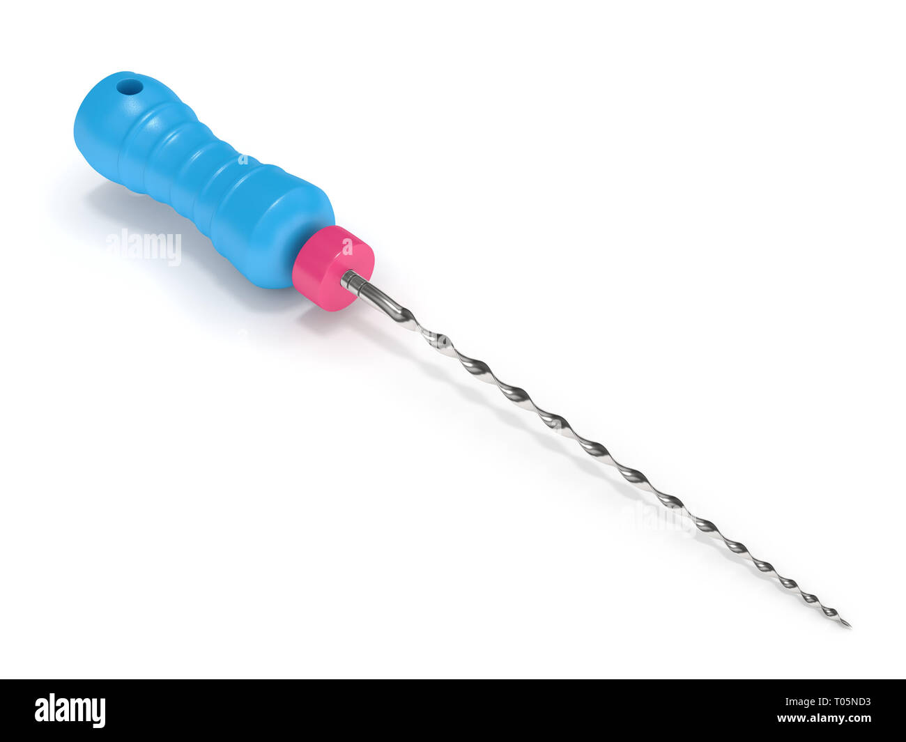 3d render of endodontic file isolated over white background Stock Photo ...