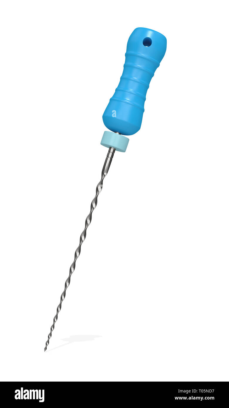 3d render of endodontic file isolated over white background Stock Photo ...