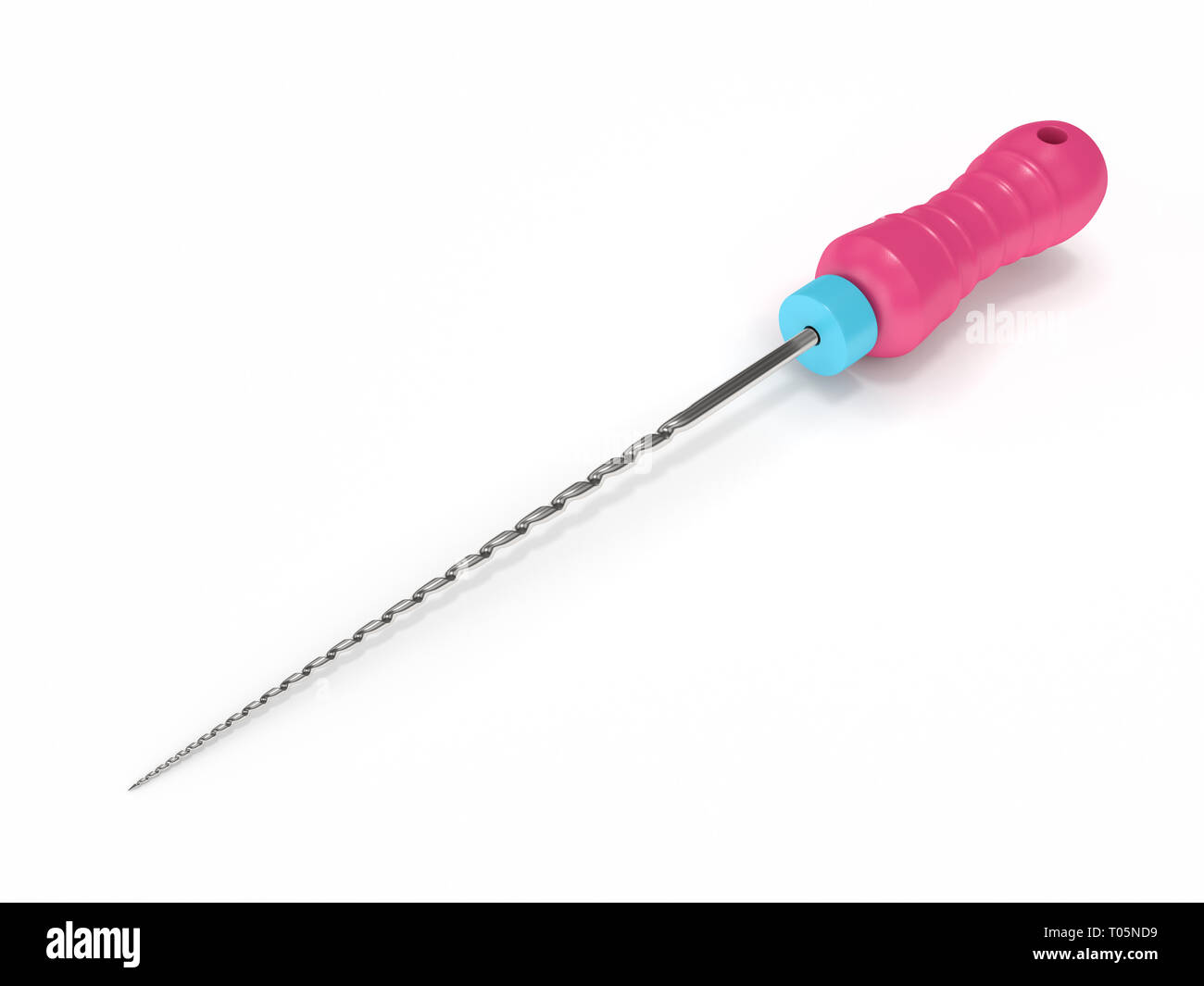 3d render of endodontic file isolated over white background Stock Photo ...