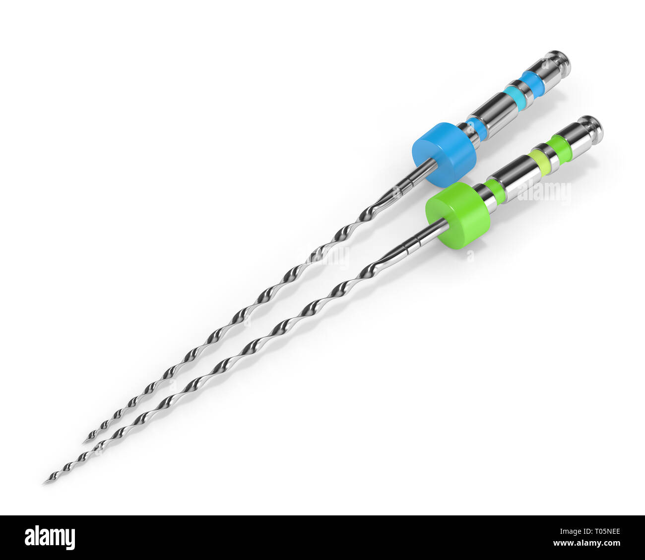 3d render of endodontic files isolated over white background Stock ...