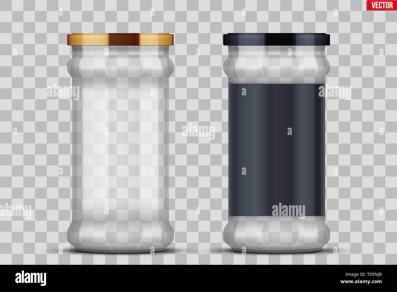 Glass jars honey jam Stock Vector Images - Alamy