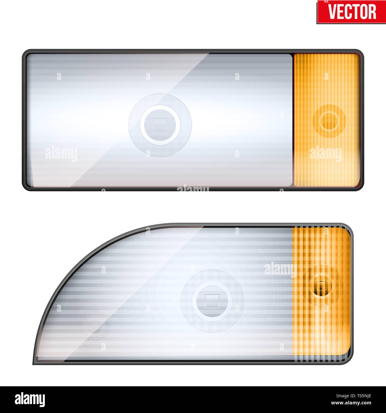Rectangular car headlight Stock Vector Image & Art - Alamy