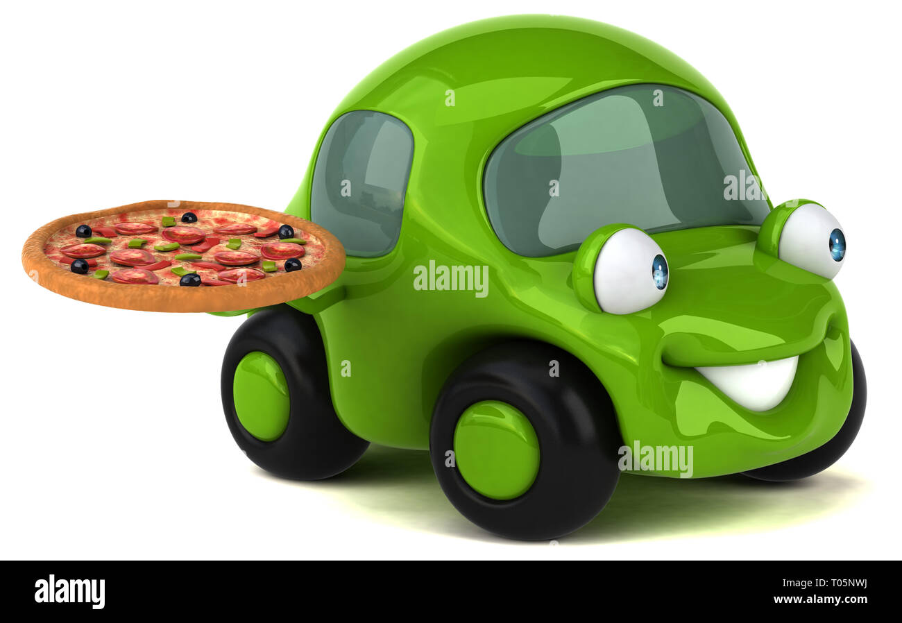 Fun car - 3D Illustration Stock Photo - Alamy