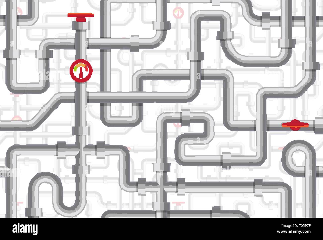 Maze of pipes Stock Vector Images - Alamy