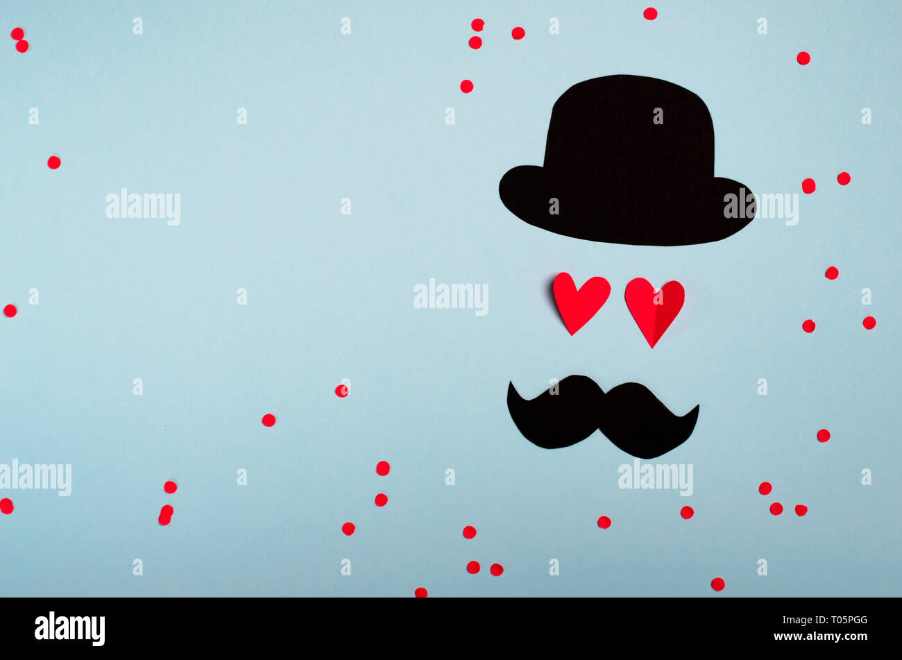 Love mustache silhouette hi-res stock photography and images - Alamy