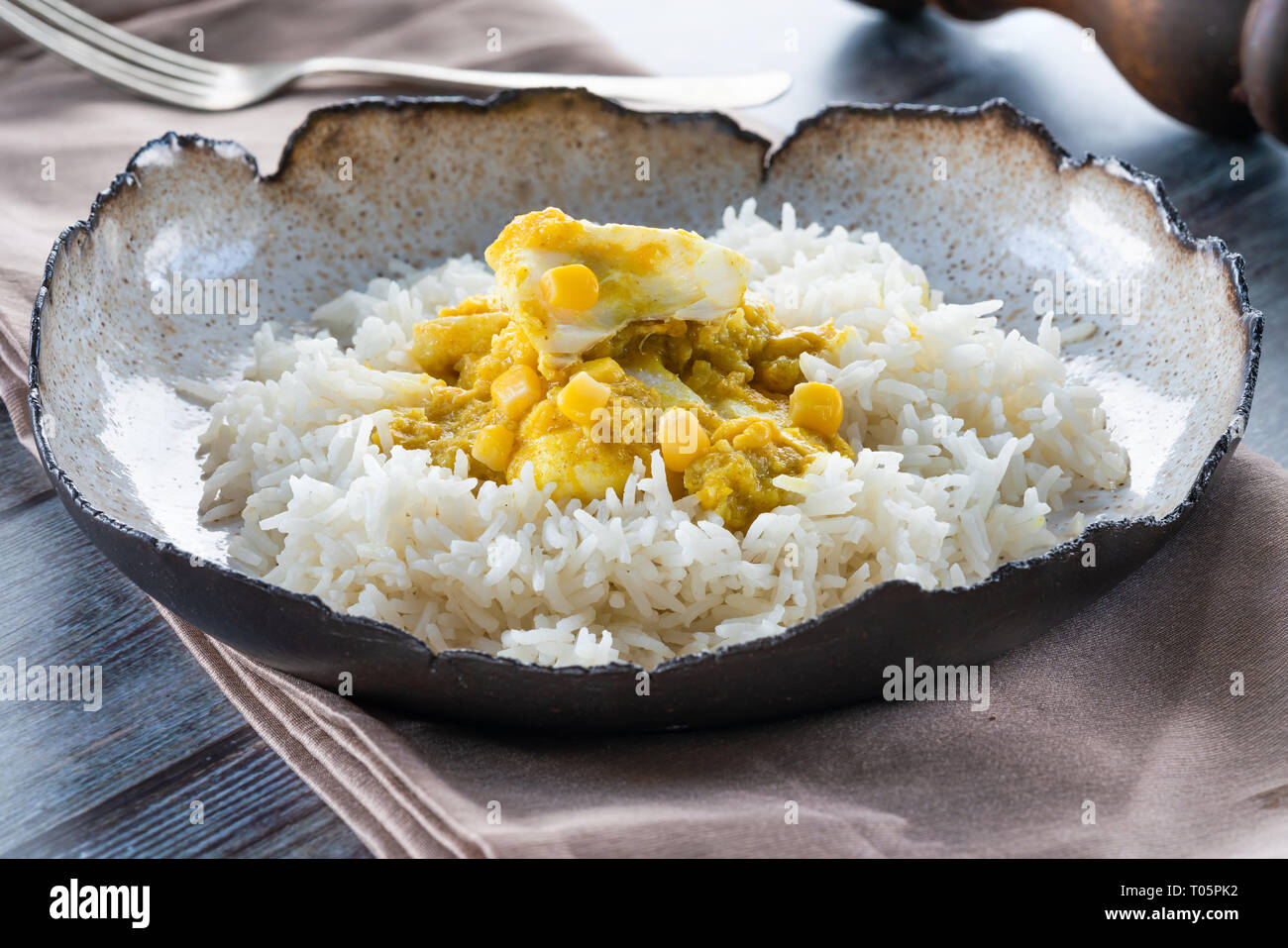 Haddock and rice bowl hi-res stock photography and images - Alamy