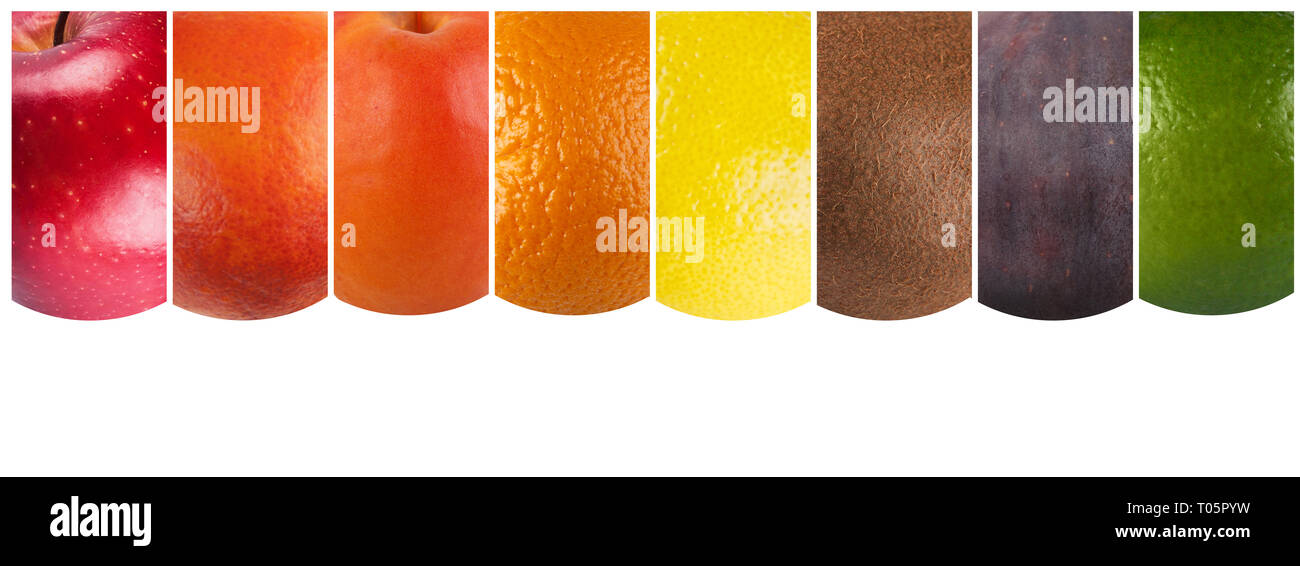 Set of close-up photos ripe fruit texture Stock Photo - Alamy