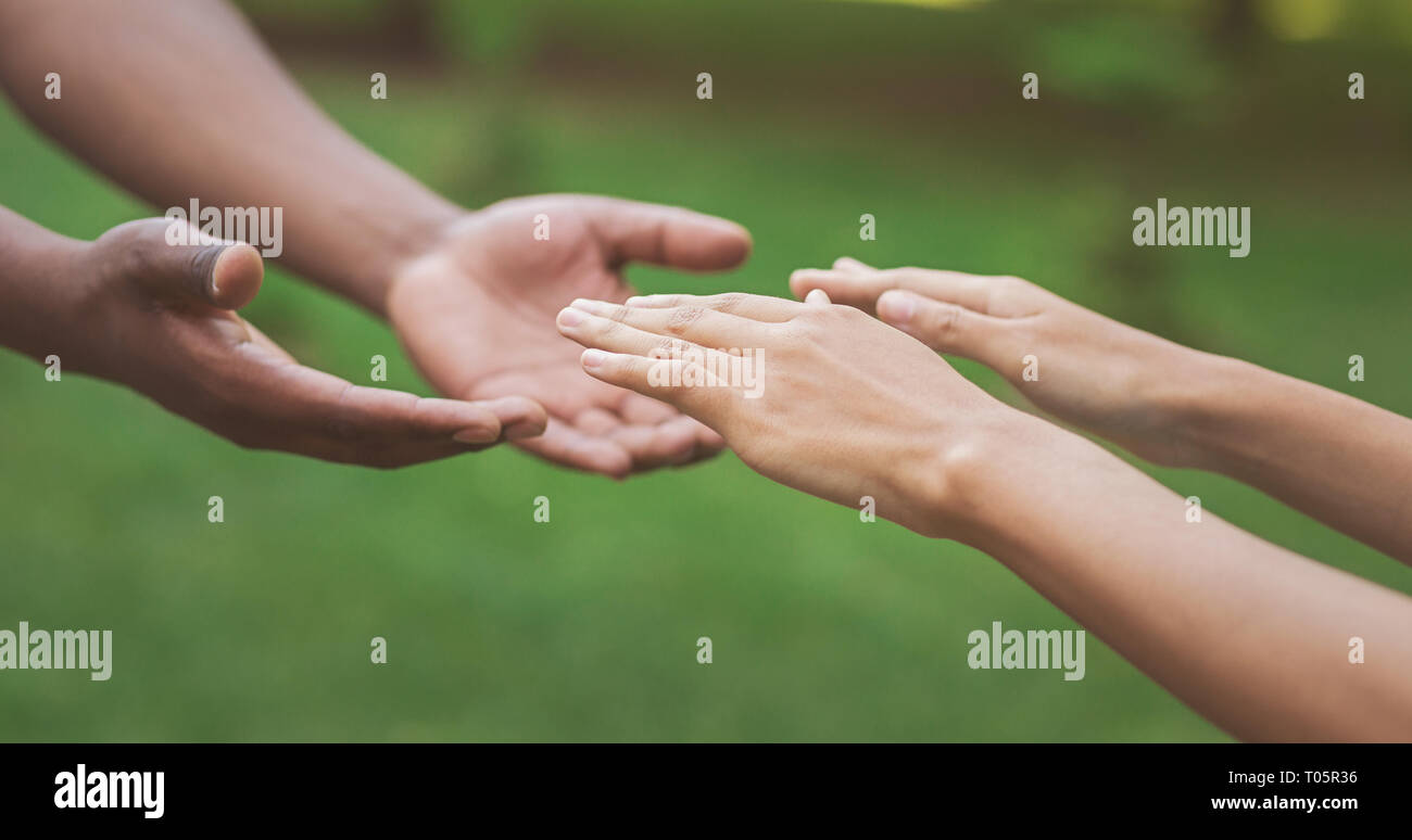 Hand hands reach finger male hi-res stock photography and images - Alamy