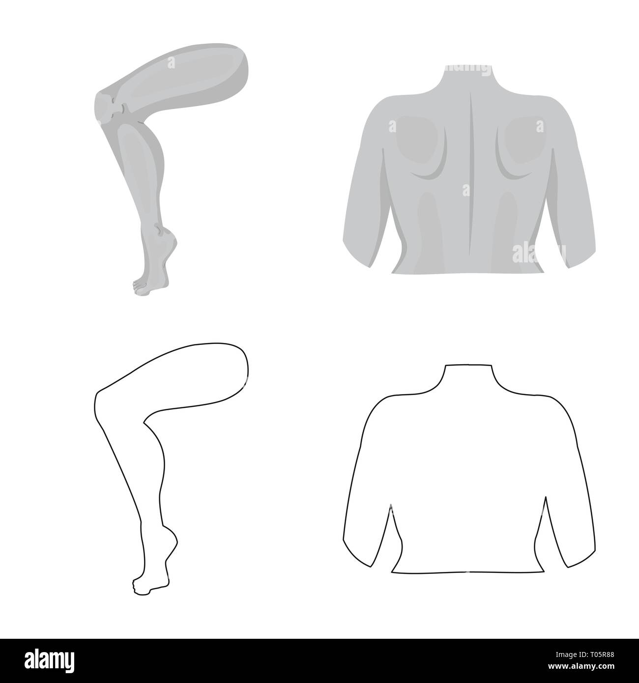 Vector design of body and part logo. Set of body and anatomy stock ...