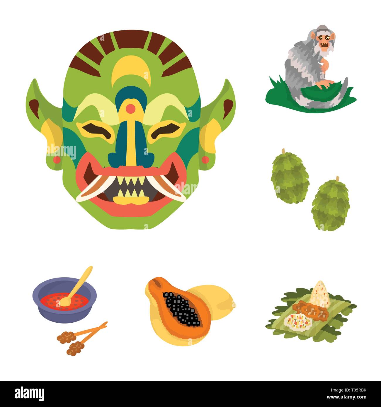 Monkey dish Stock Vector Images - Alamy