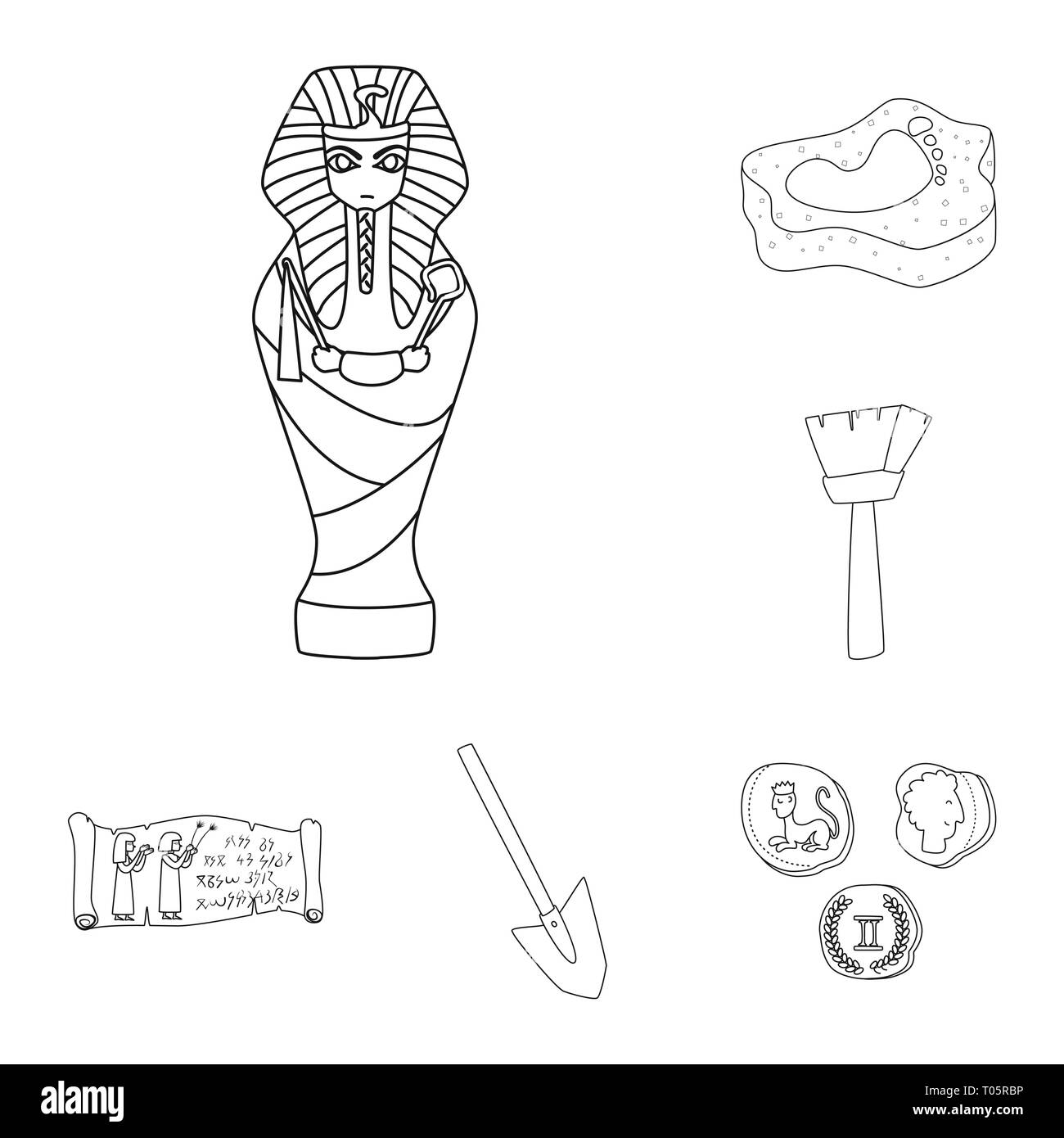 Egyptian Sarcophagus Coloring Page