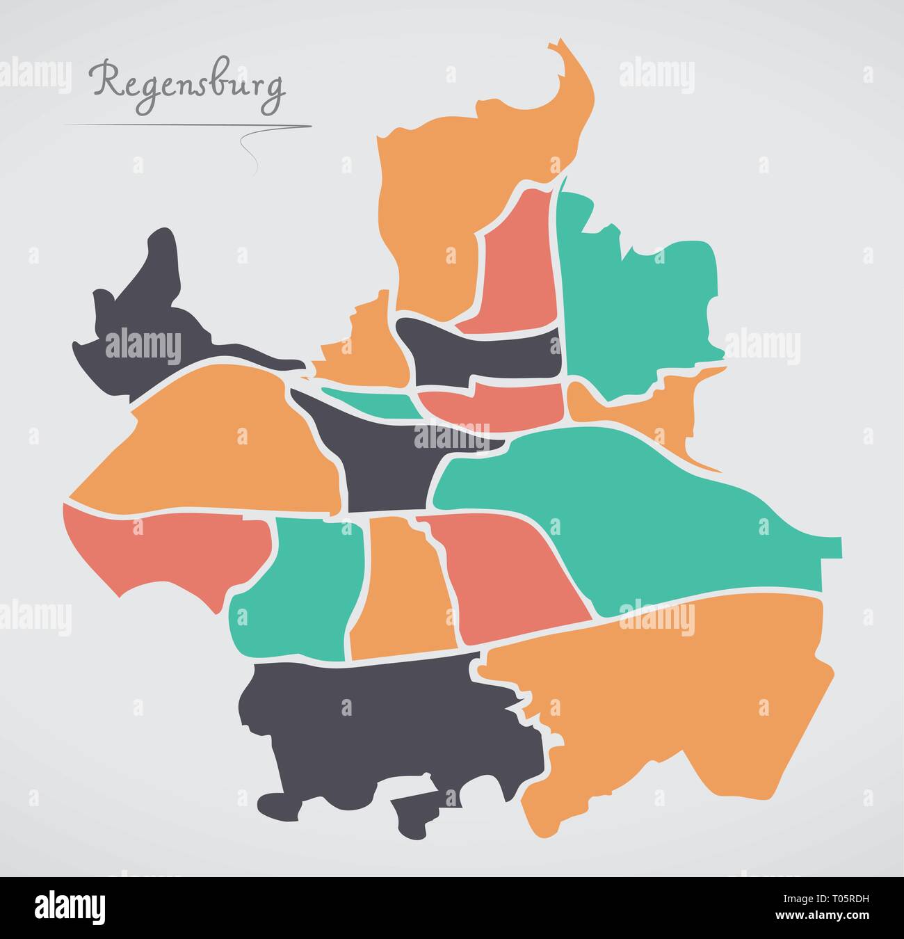 Regensburg map Stock Vector Images - Alamy