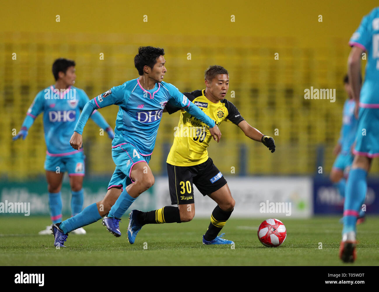 Chiba, Japan. 14th Mar, 2019. Riki Harakawa (Sagan), Kazuya Murata ...