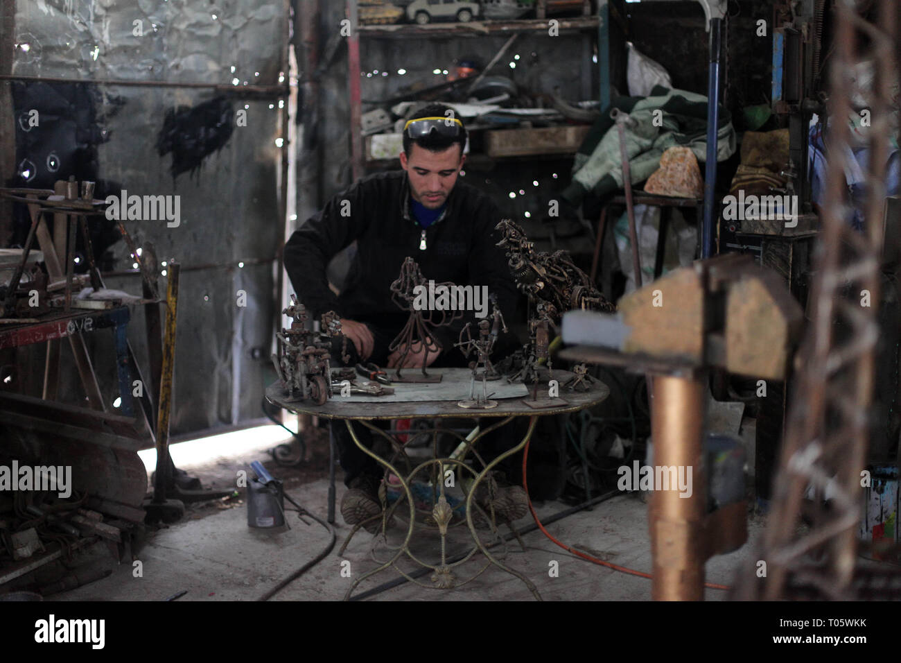 Gaza City, Gaza Strip, Palestinian Territory. 17th Mar, 2019. Anas ...