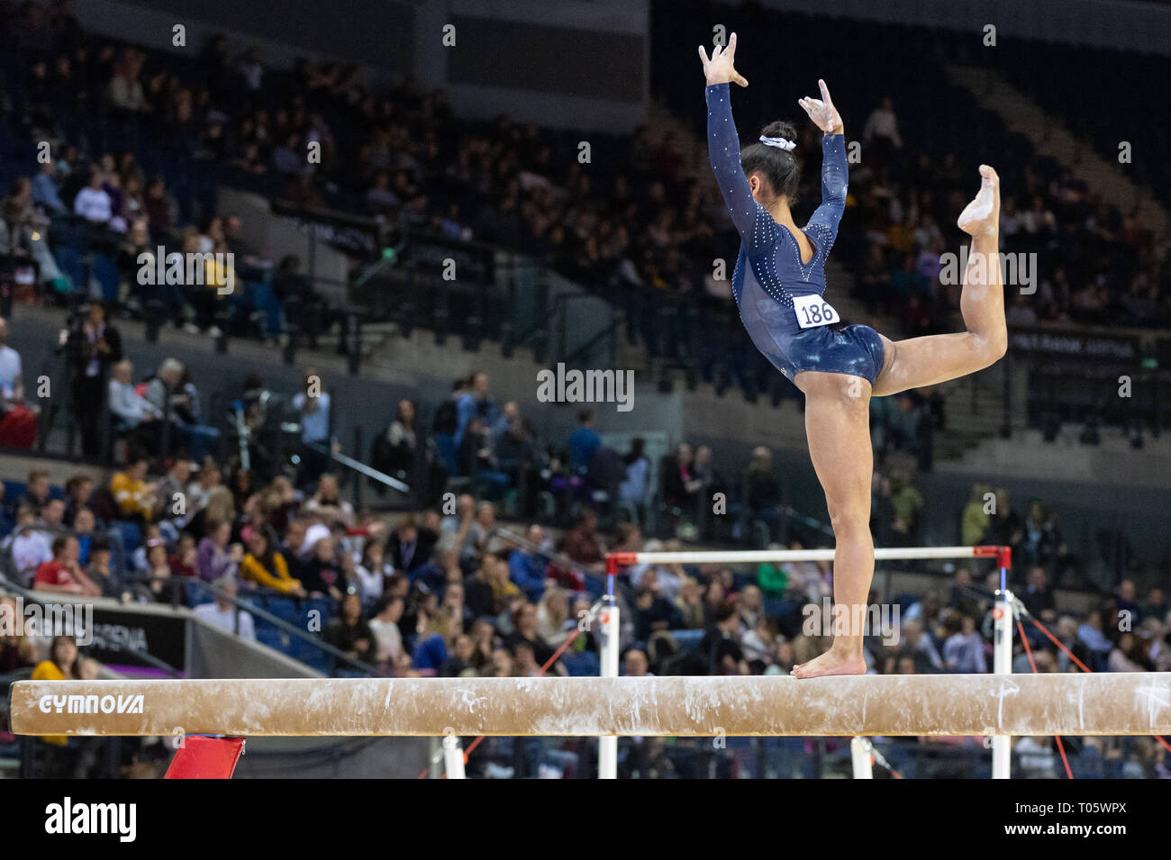 Liverpool, UK. 17th March 2019. Alia Leat of Heathrow Gym competing at ...