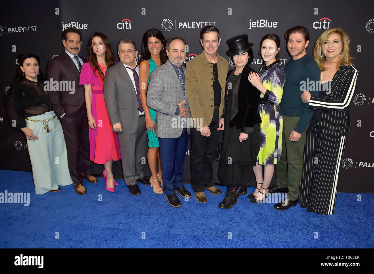 Los Angeles, USA. 15th Mar, 2019. Alex Borstein, Tony Shalhoub, Patton Oswalt, Marin Hinkle ...