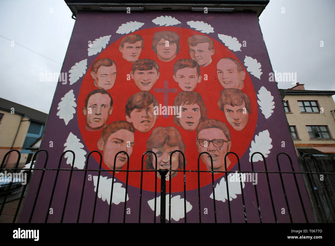 Londonderry, Northern Ireland. 16th Mar 2019. The above mural contains ...