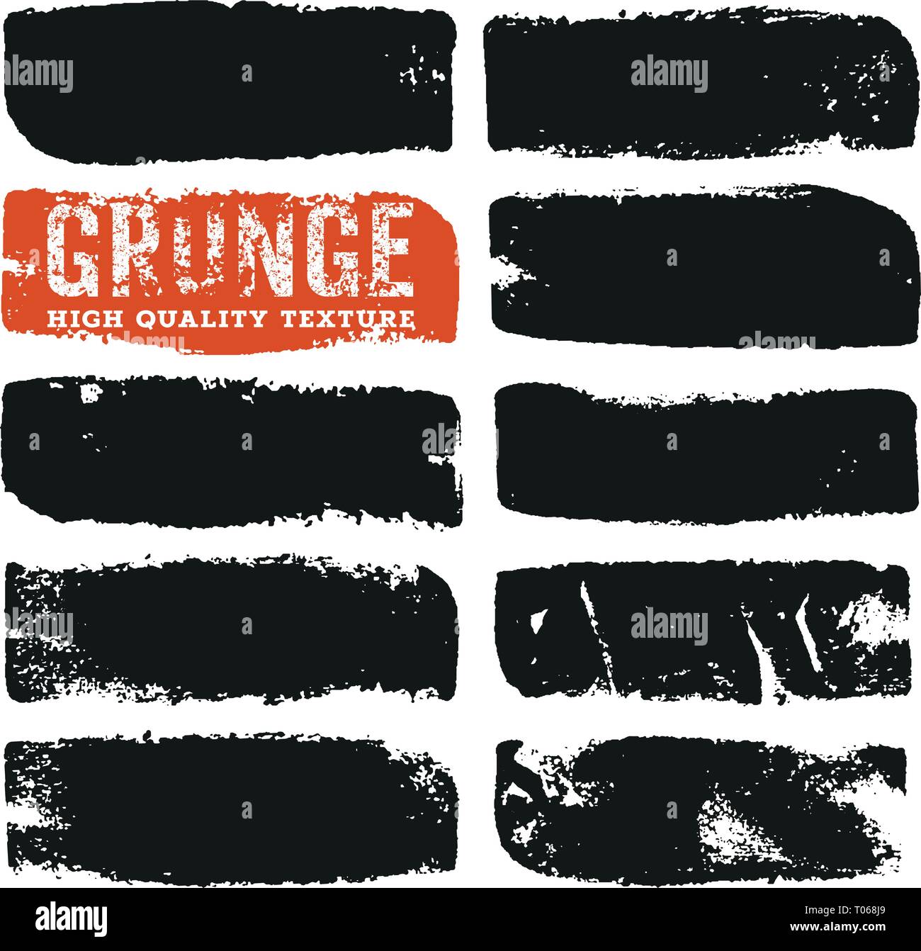 Grunge textures. Rough stamp imprints. Abstract vector background for ...