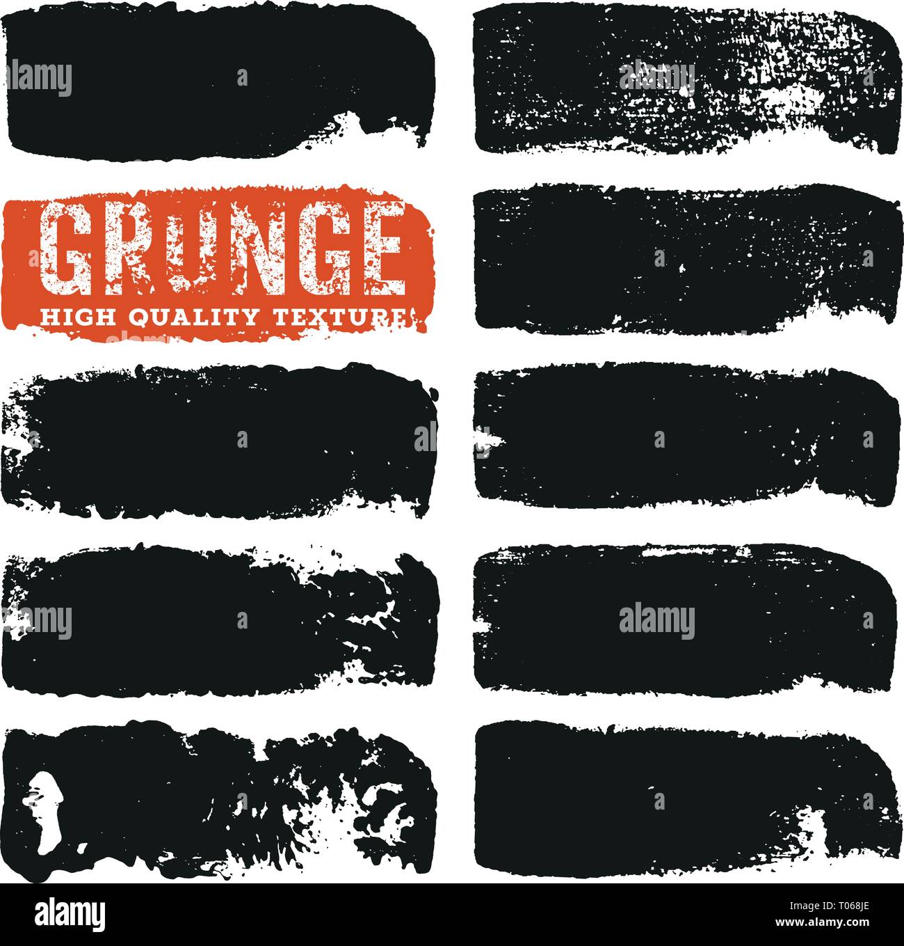 Grunge textures. Rough stamp imprints. Abstract vector background for ...