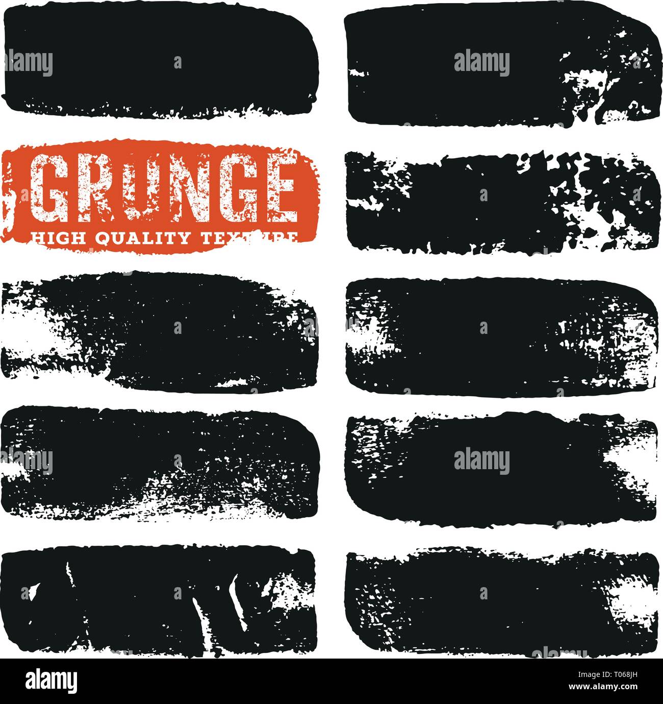 Grunge textures. Rough stamp imprints. Abstract vector background for ...