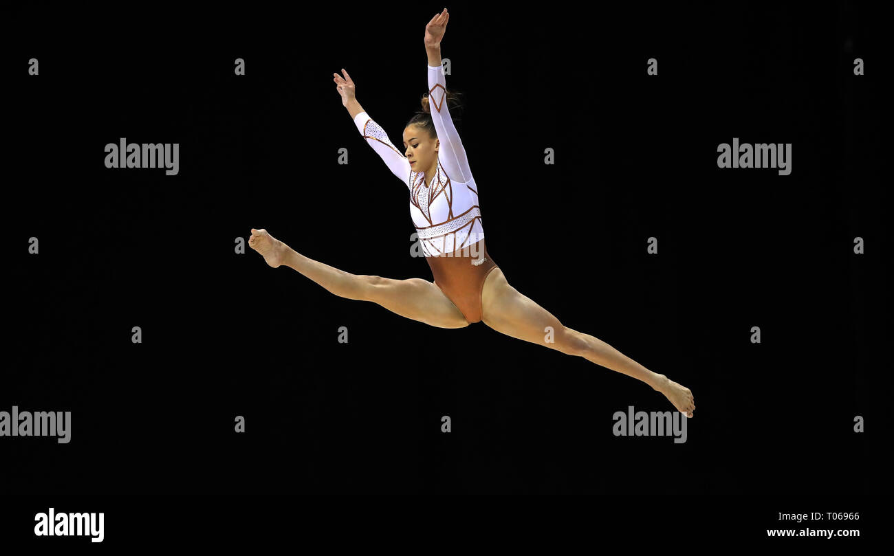 Georgia-Mae Fenton on the beam during day four of the Gymnastics ...