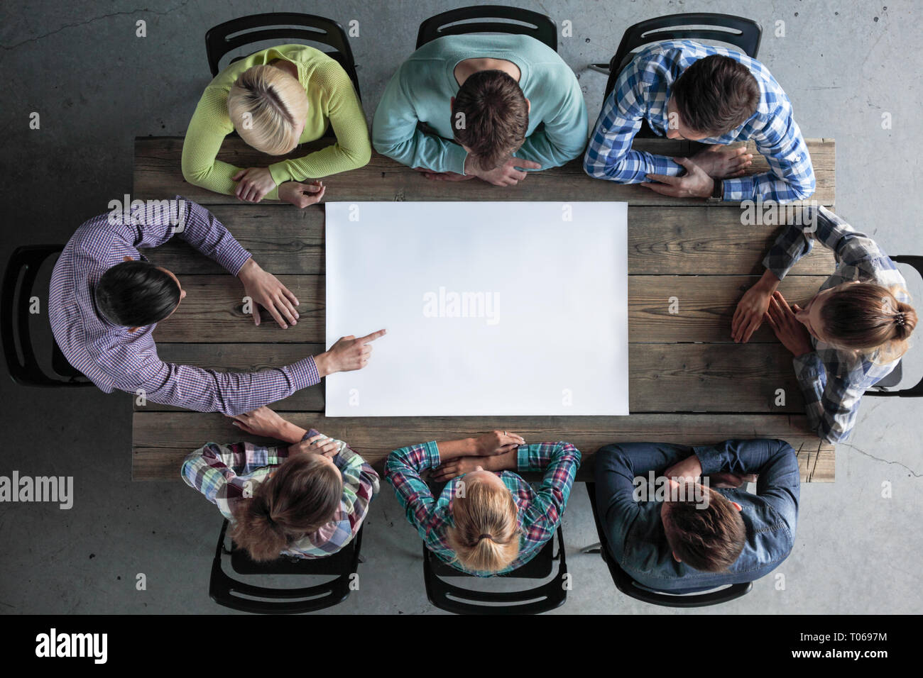 Hipster business teamwork brainstorming planning meeting concept ...