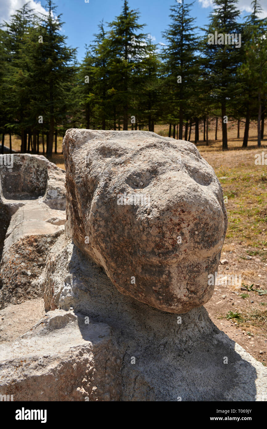 Hittite Lion sculptures of Temple I, Hattusa (also Ḫattuša or Hattusas ...