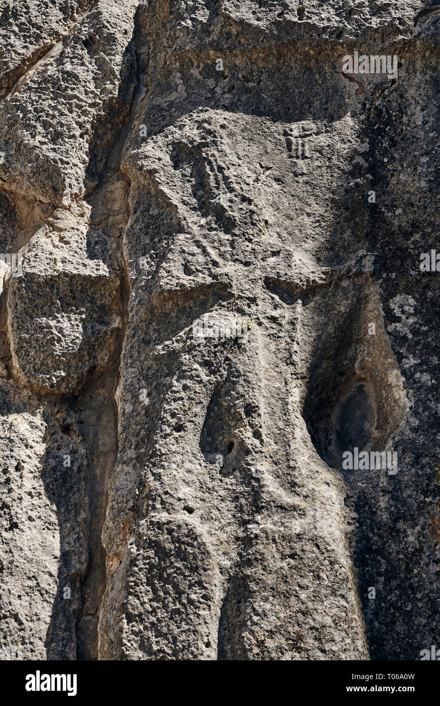 Procession of male gods in the 13th century BC Hittite religious rock ...