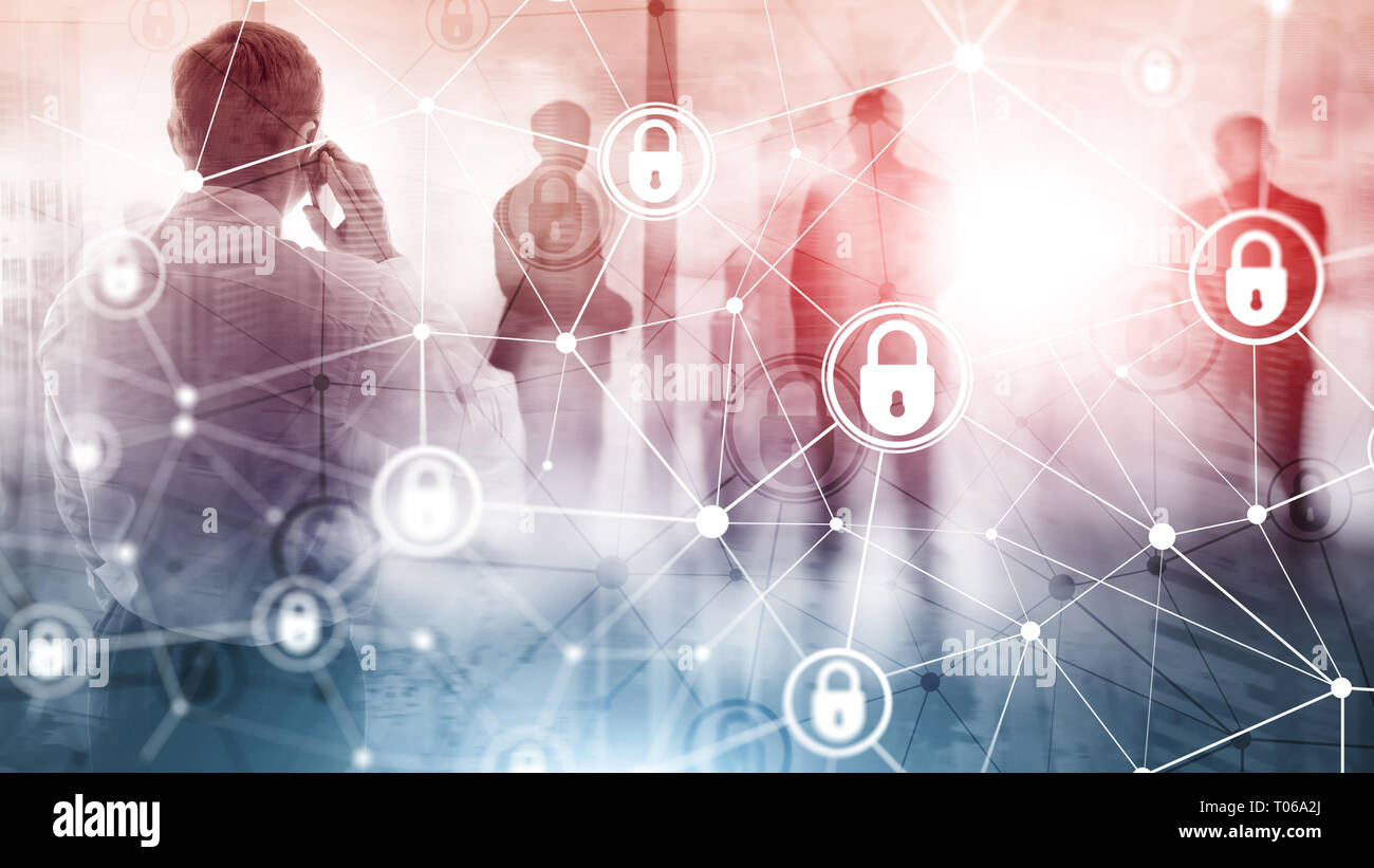 Cyber security, information privacy, data protection concept on modern ...