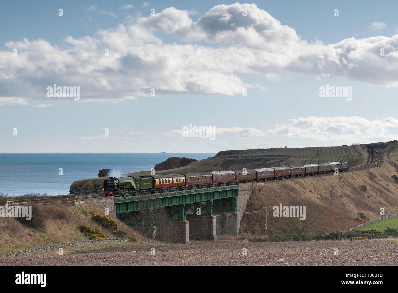 The Aberdonian, a Steam Railtour From Edinburgh to Aberdeen, Crossing ...