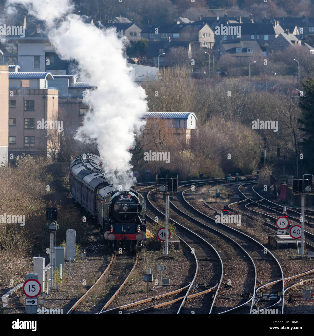 Steam Locomotive 'Tornado' Waiting Outside Aberdeen Station on the ...