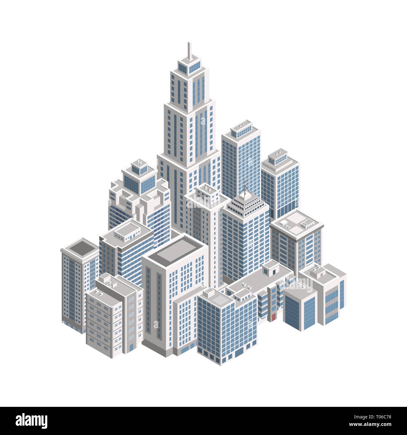 Vector Isometric City Building Stock Vector Image & Art - Alamy