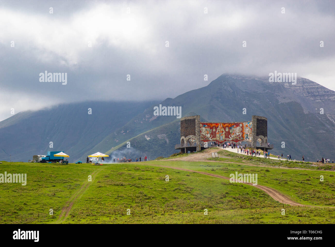 Russian Georgian friendship monument. Georgian military Highway ...
