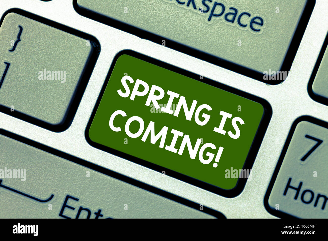 Conceptual hand writing showing Spring Is Coming. Concept meaning ...