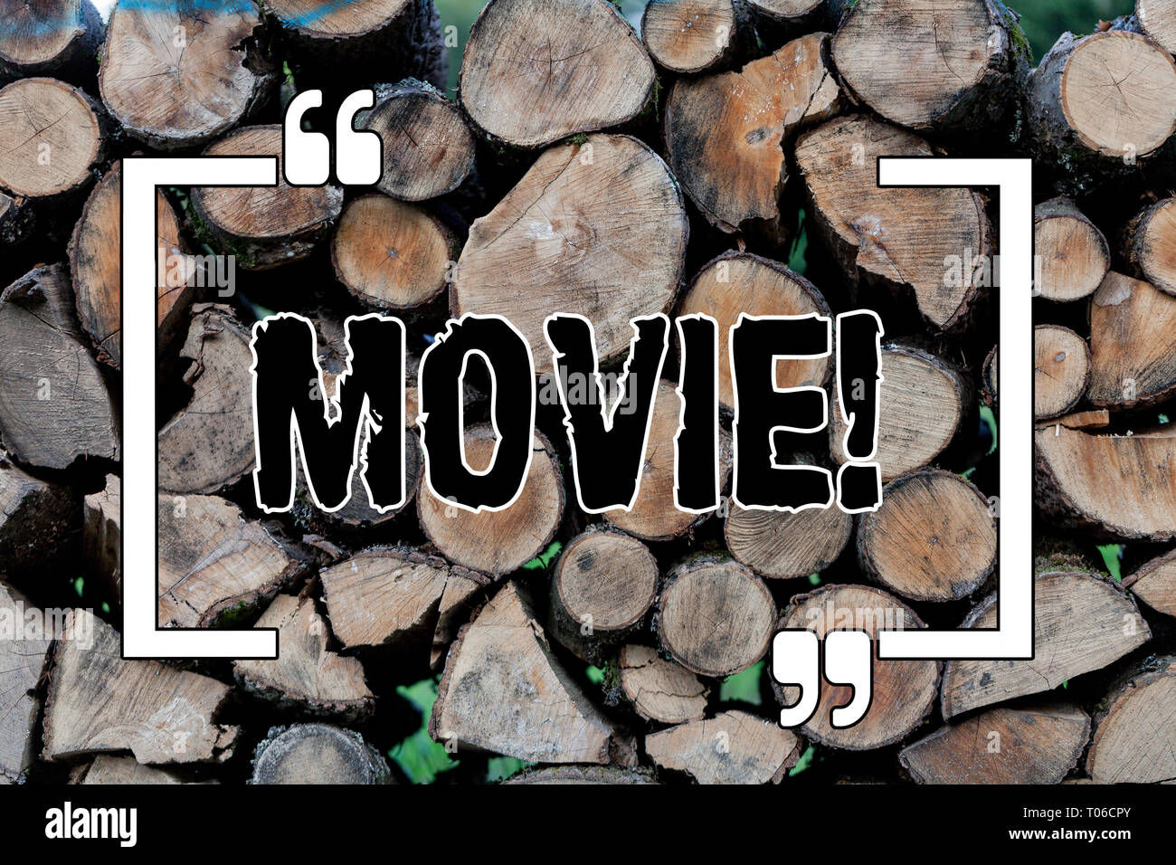 Writing note showing Movie. Business concept for Cinema or television ...