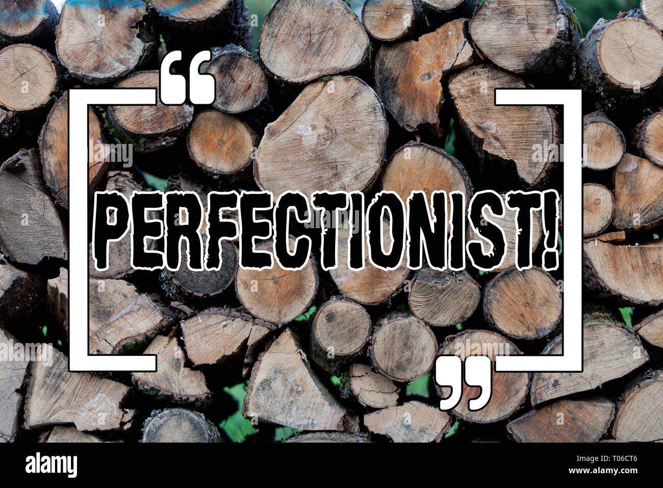 Writing note showing Perfectionist. Business concept for Person who ...