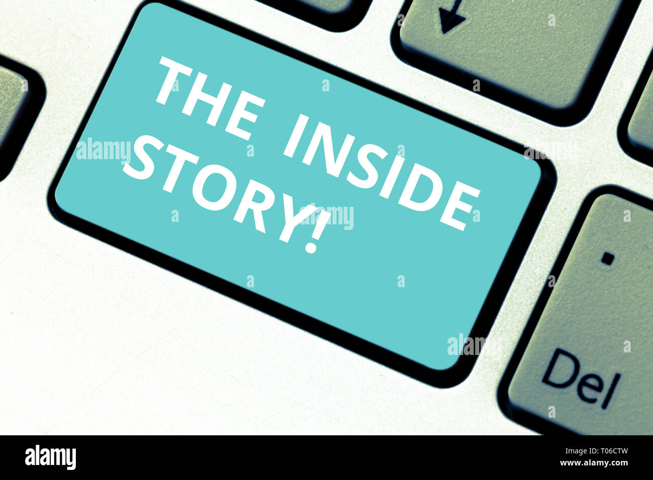 Word writing text The Inside Story. Business photo showcasing ...