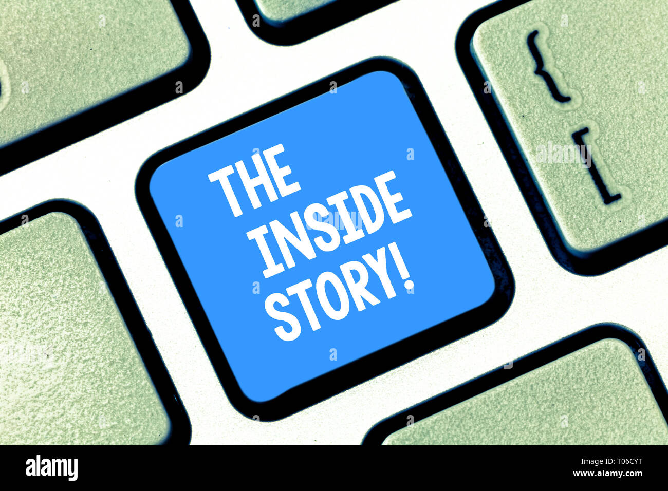 Text sign showing The Inside Story. Business photo text information ...