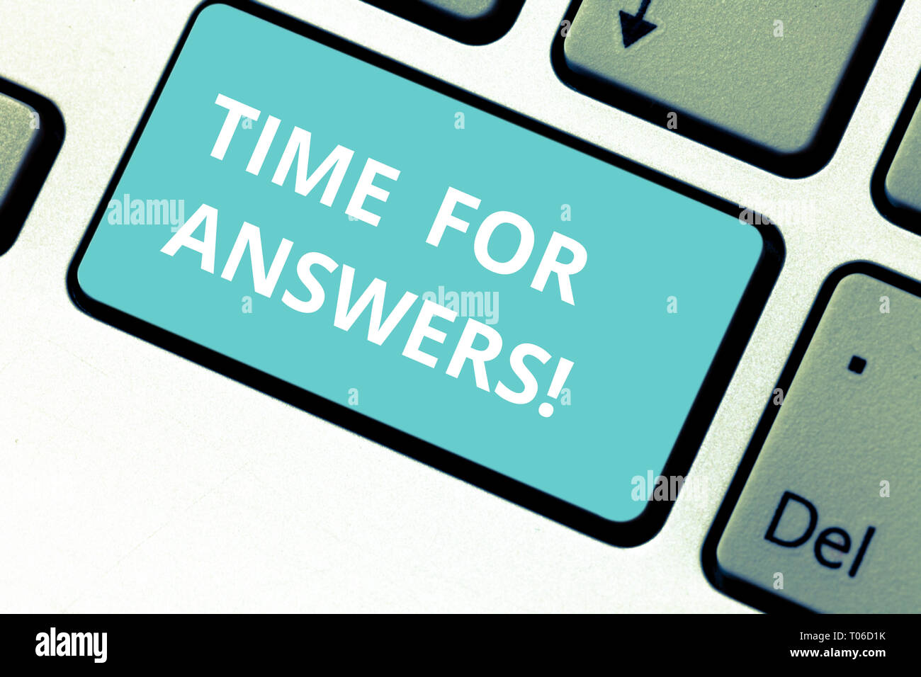 Word writing text Time For Answers. Business photo showcasing right ...