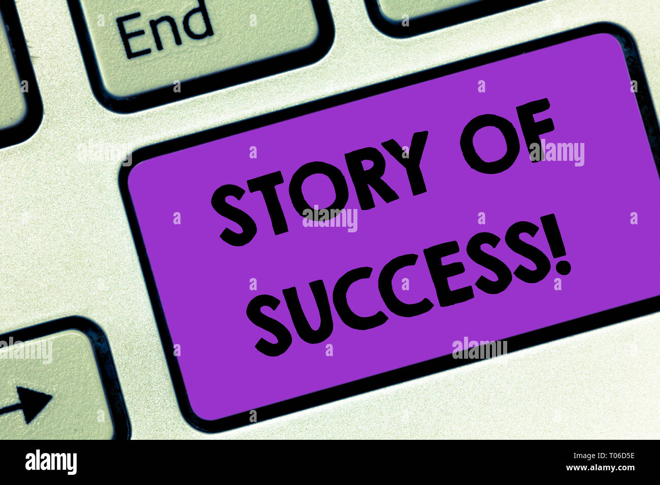 Writing note showing Story Of Success. Business concept for ...