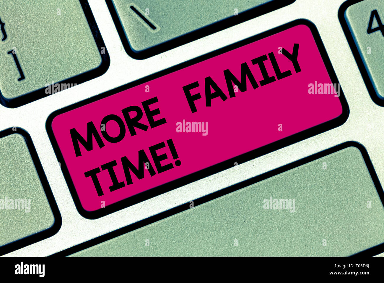Conceptual hand writing showing More Family Time. Concept meaning ...