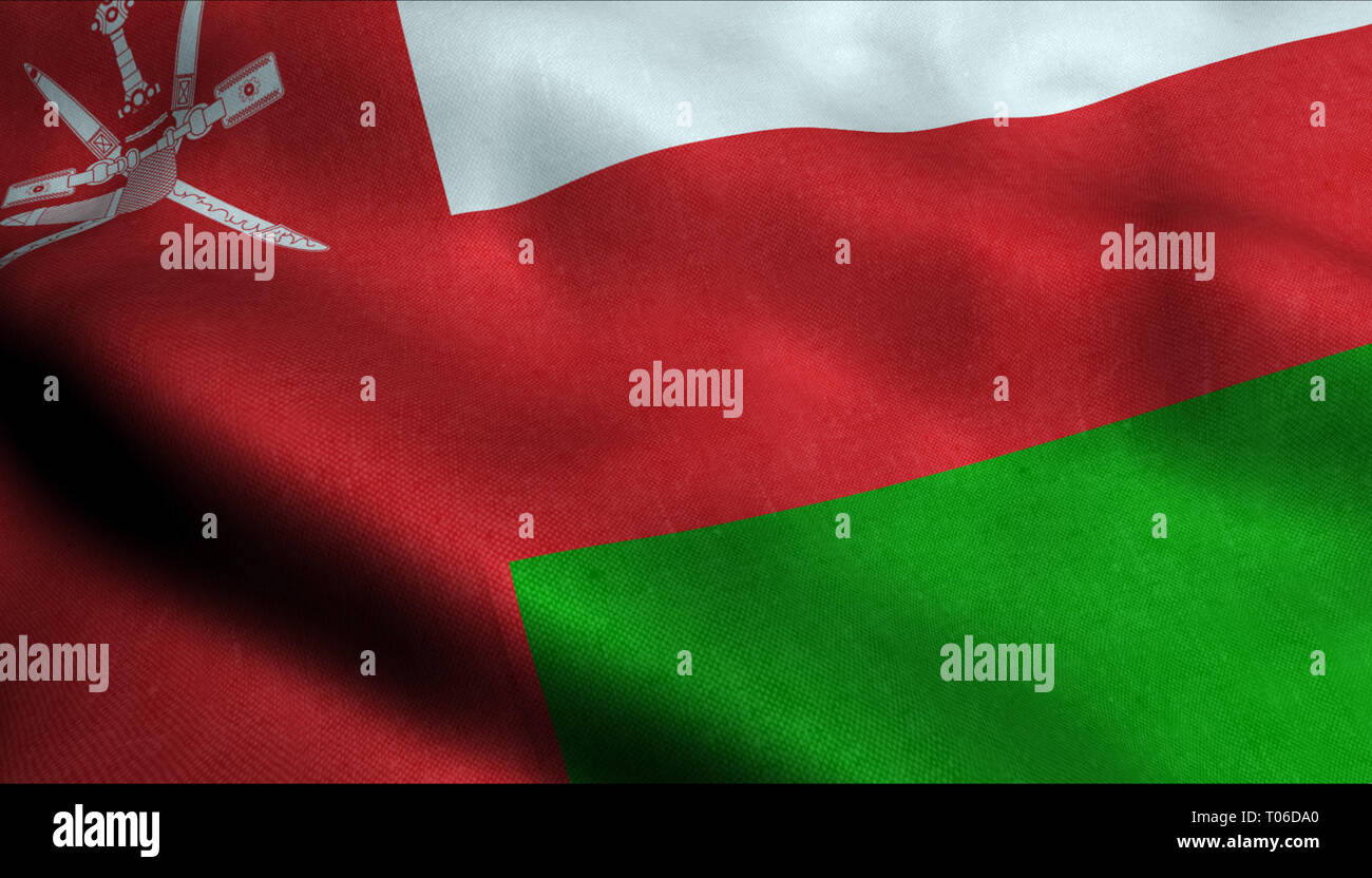 Oman Waving Flag in 3D Stock Photo - Alamy