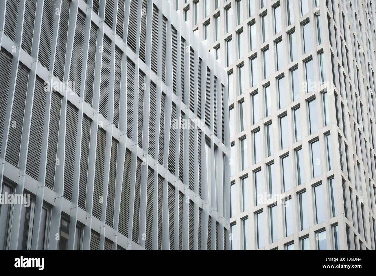 modern facade of corprate building in downtown business district Stock ...