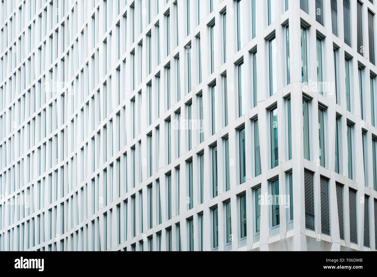 modern facade of corprate building in downtown business district Stock ...