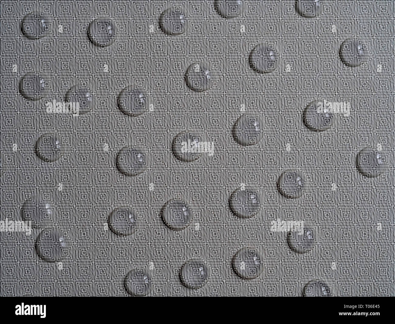 Water drops on square pattern monochrome background Stock Photo - Alamy