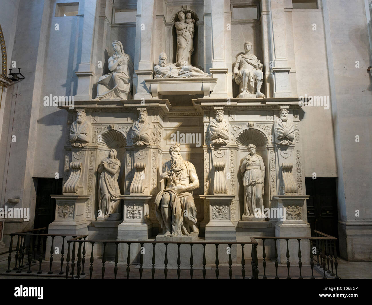 Michelangelo sculpture in San Pietro in Vincoli Rome, Italy Stock Photo ...