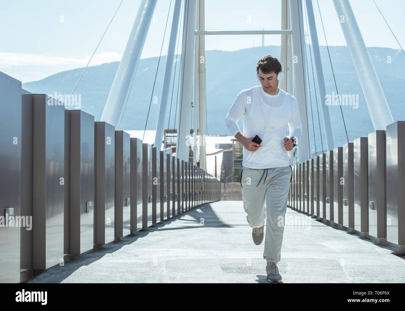 Fit male runner training for marathon Stock Photo - Alamy