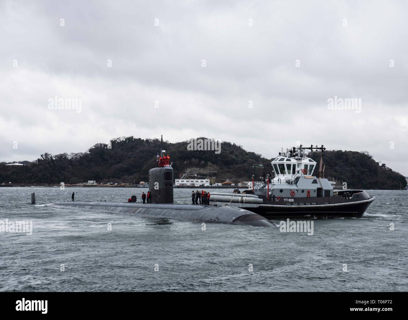 YOKOSUKA, Japan (March 4, 2019) USS Cheyenne (SSN 773) departs Fleet ...