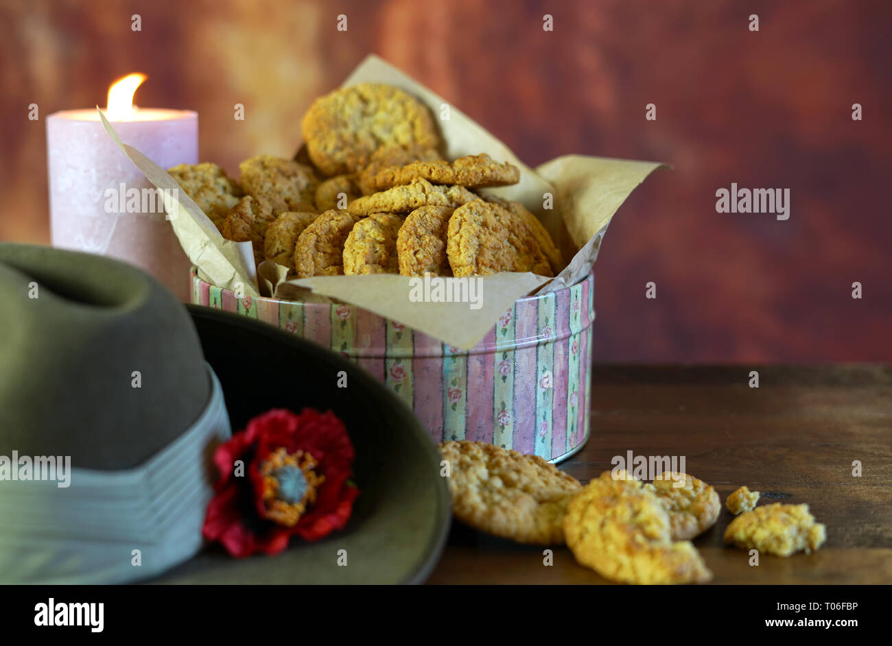 Traditional ANZAC biscuits for ANZAC Day and Remembrance Day memorial ...