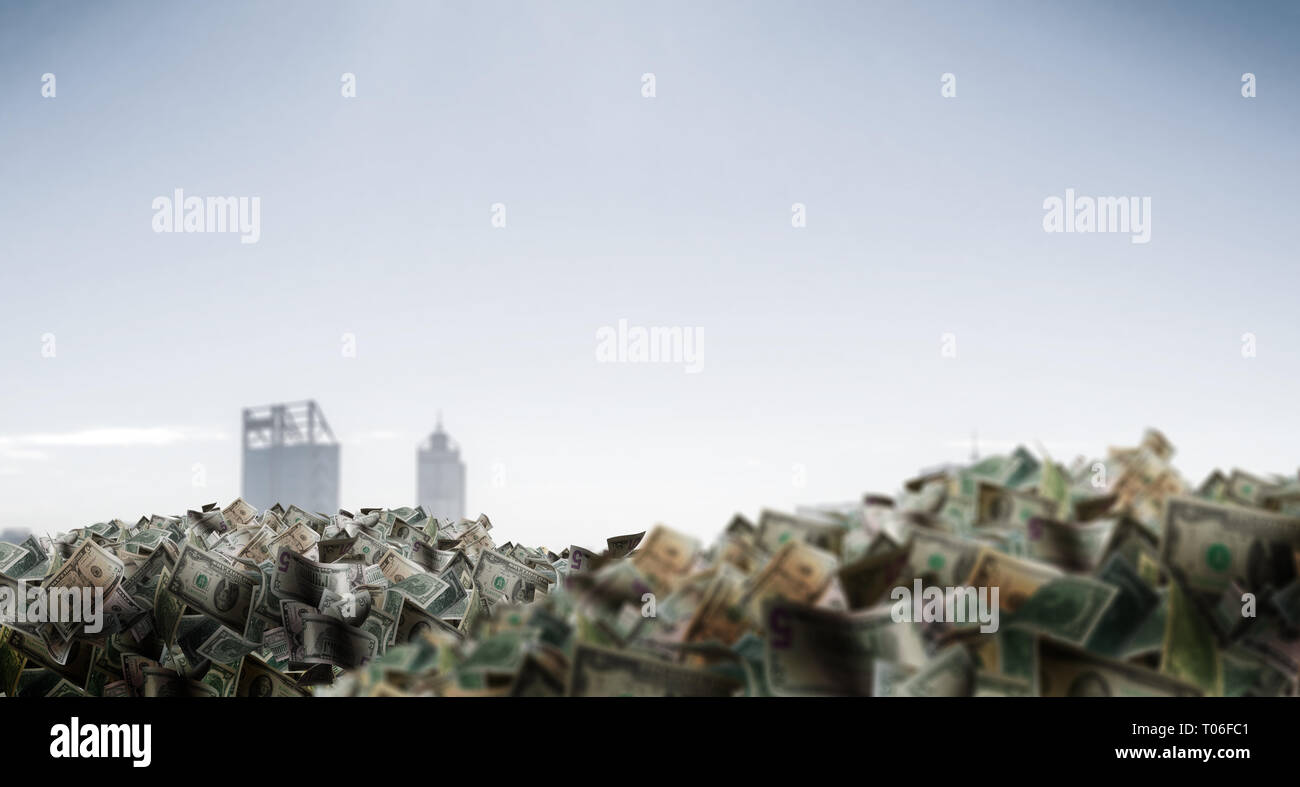 City drown in money Stock Photo - Alamy
